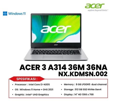 Laptop ACER Core I GB GB SSD SIPLah