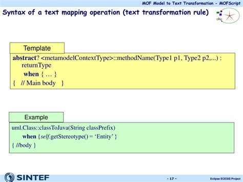 Ppt Mof Model To Text Transformation Mofscript Powerpoint Presentation Id1295101