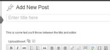 How Can I Add Some Static Text Above The Editor