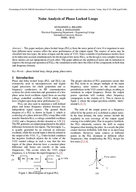 (PDF) Noise Analysis of Phase Locked Loops