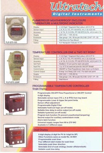 Ultratech Digital Temperature Controller 05 Fs 230 Vac At Rs 1250