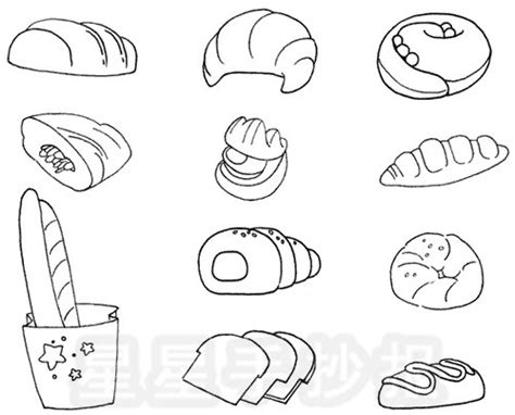 面包简笔画图片画法