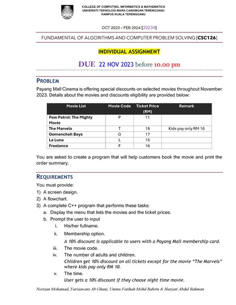 csc126 individual assignment oct 2023 feb 2024 [ 20234