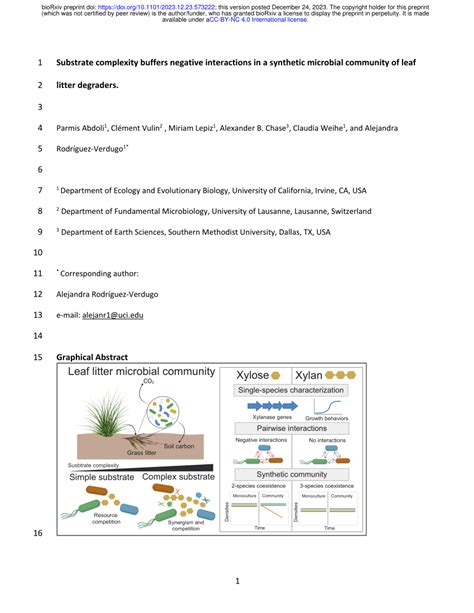 Pdf Substrate Complexity Buffers Negative Interactions In A Synthetic