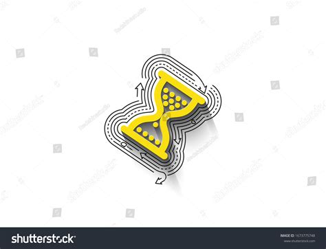 Hourglass Mouse Symbol Abstract Flat Colorful Stock Vector Royalty