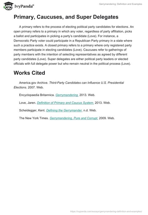 Gerrymandering Definition And Examples 831 Words Coursework Example