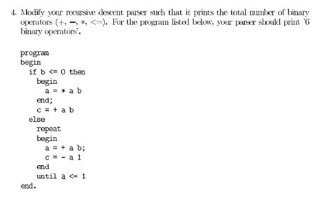 Solved Problem Ll1 Grammars And Recursive Descent Parsing