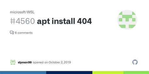 Apt Install 404 · Issue 4560 · Microsoftwsl · Github