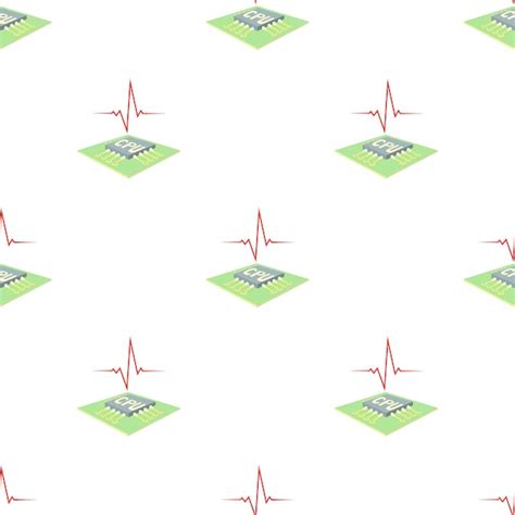 Premium Vector High Cpu Temperature Pattern Seamless Background