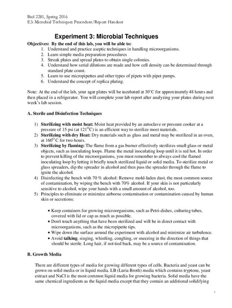 fillable online lab 2 aseptic technique and transfer of microorganisms
