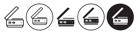 scanner icon vector set collection for web stock vector illustration