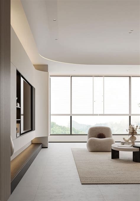 Curved Tv Wall Interior Design Ideas