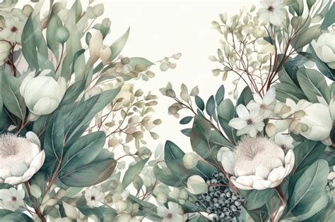 Premium Ai Image Eucalyptus Backdrop With Elegance A Background Of