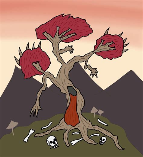 Day 22 Heres Jubokko A Yokai In Japanese Mythology Known For Basically A Tree That Grabs And