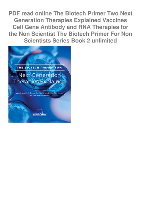 Ppt Pdf Read Online The Biotech Primer Two Next Generation Therapies