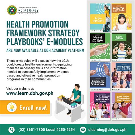 The Health Promotion Bureaus Playbook Deep Dives Are Now Available At The Doh Academy Platform