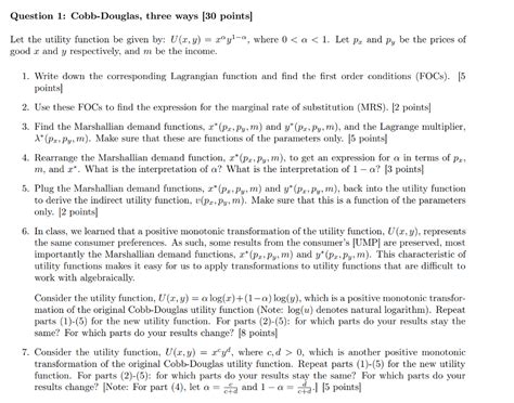 solved question 5 properties of marshallian demand 10