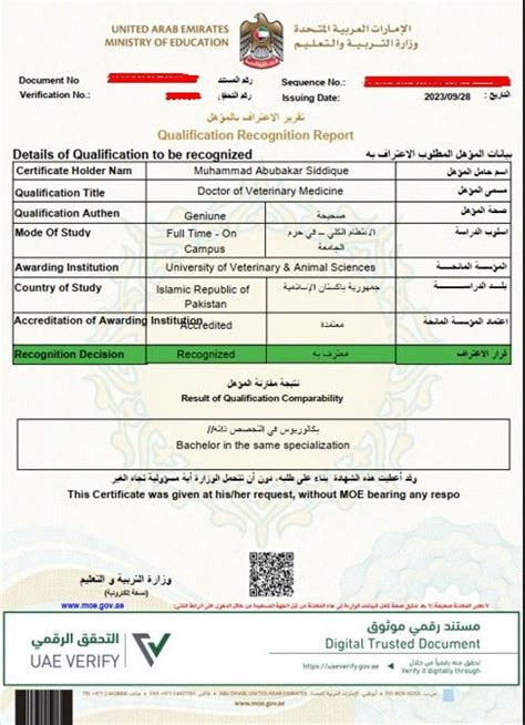 Moe Uae Equivalency Muhammad Abubakar Siddique 49 Comments