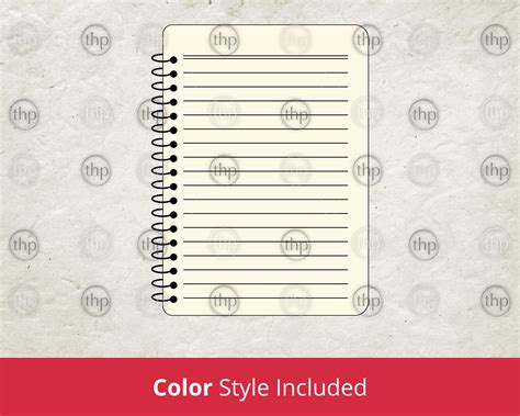 Notebook SVG Spiral Notebook Svg Notepad Svg Lined Paper Etsy