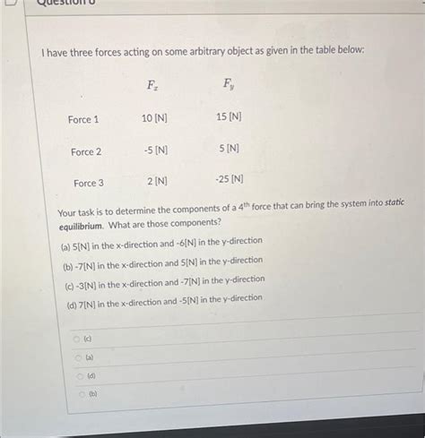 solved i have three forces acting on some arbitrary object