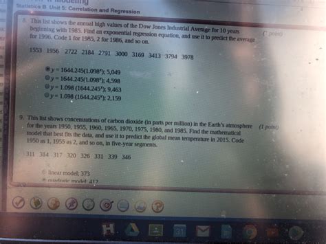 Solved Statistics B Unit 5 Correlation And Regression 8