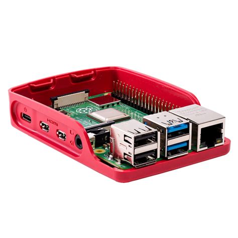 offizielles raspberry pi 4 gehäuse rot weiß raspberry pi boards und