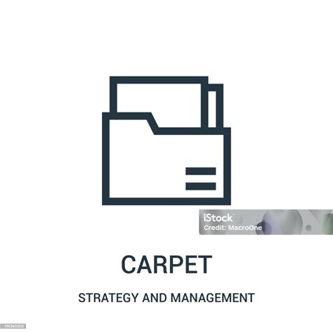 전략 및 관리 컬렉션에서 카펫 아이콘 벡터입니다 얇은 라인 카펫 개요 아이콘 벡터 일러스트 레이 션입니다 0명에 대한 스톡 벡터 아트 및 기타 이미지 Istock