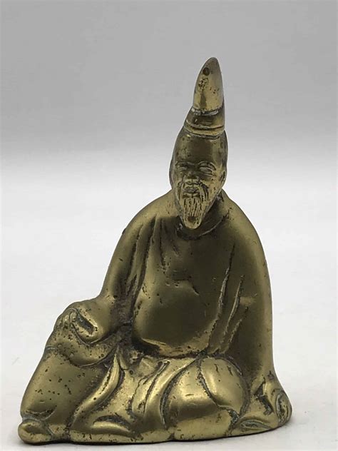 Antique Antique Vintage Oriental Japanese Brass Figure Antiques Arena