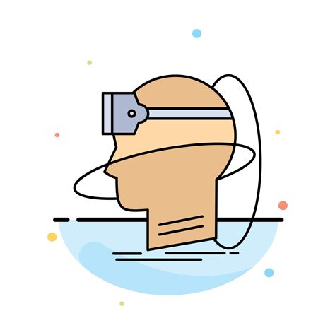 Human Man Reality User Virtual Vr Flat Color Icon Vector 14850791