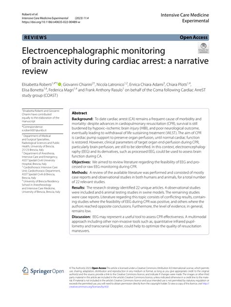 Pdf Electroencephalographic Monitoring Of Brain Activity During