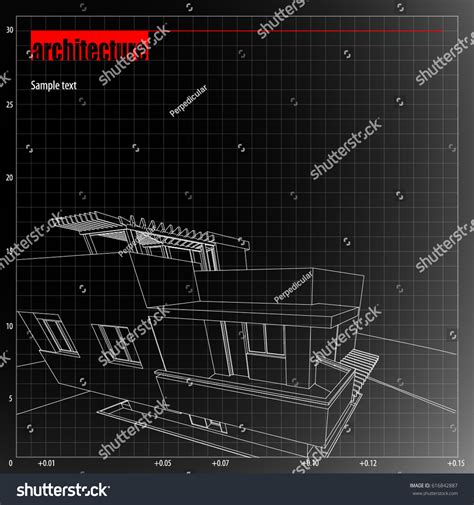 Architecture Grid Blueprint Background Sample Stock Vector Royalty Free 616842887 Shutterstock