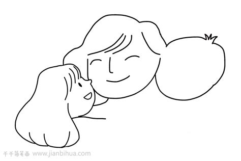 甜蜜的一家三口简笔画 家庭人物简笔画