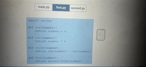 solved elmin py first py second py import first def one
