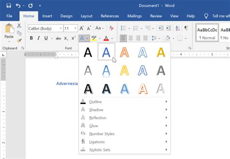 Text Effect And Typography Membuat Efek Tulisan Di Word Advernesia