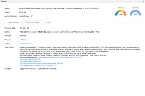 Vulnerability Notification Apache Server Denial Of Service