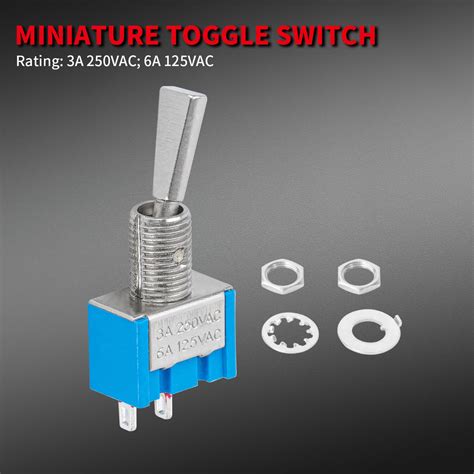 Automotive 6mm 3a 250v Lock On Off Spst Mini Toggle Switch Daier