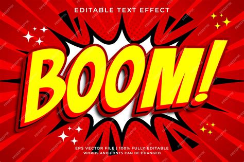 Premium Vector | Comic boom text effect