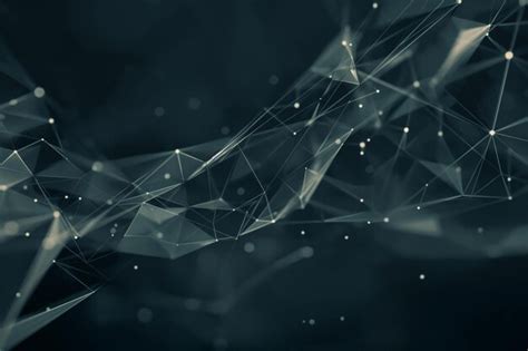 Abstract Futuristic Digital Network Background With Geometric Shapes Premium Ai Generated Image