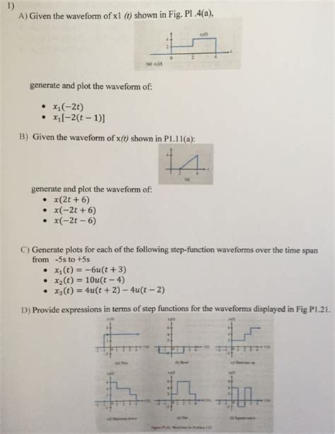 Solved Given The Waveform Of Xl T Shown In Fig Pi 4a