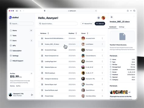 Slothui Worlds Laziest Design System Saas File Management Ui By
