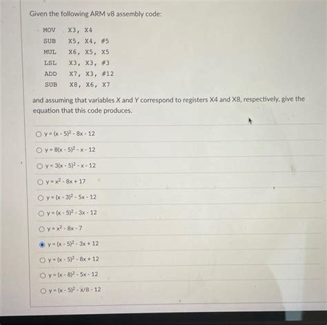 Solved Given The Following C Code Where A Is An Long
