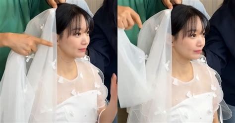 신민아 김우빈과 결혼 임박…웨딩드레스 입고 촬영한 사진 공개
