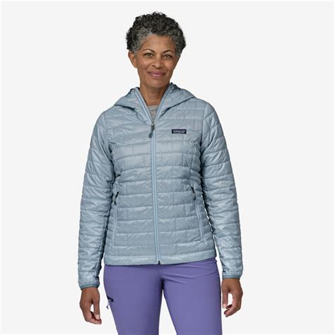 Patagonia Womens Nano Puff Hoody Steam Blue Coastal Sports