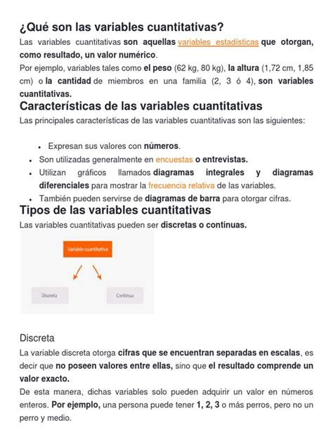 Clases De Variables Frecuencias Y Ejemplos Pdf