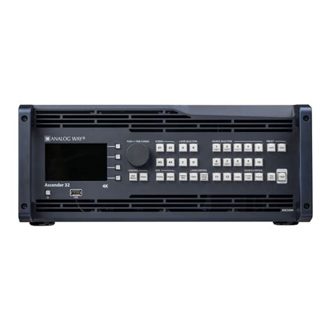 Analog Way Ascender 32 4k Quick Start Manual Pdf Download Manualslib