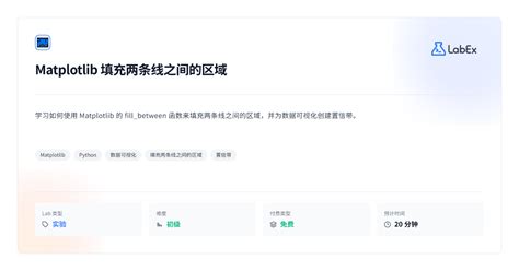 Matplotlib 填充两条线之间的区域：用置信带可视化数据 Labex