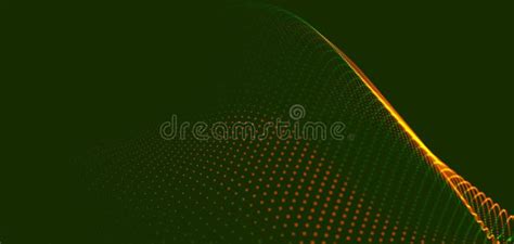 Abstract Background With Dynamic Colorful Wave Futuristic Dotted Wave Of Bright Particles Stock