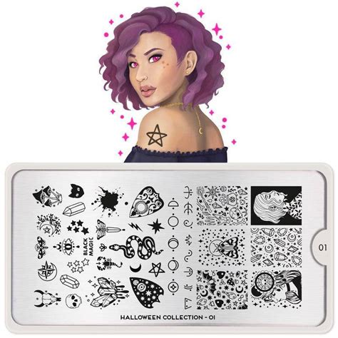 Halloween 01 Spooky And Scary Nail Stamping Plates Moyou London