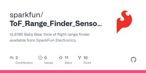 GitHub Sparkfun ToF Range Finder Sensor VL VL Baby Bear Time Of Flight Range Finder