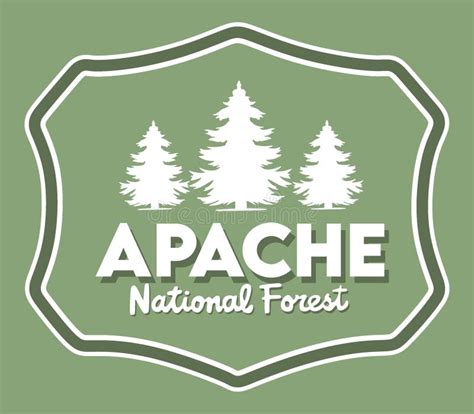 Apache National Forest United States Stock Illustration Illustration